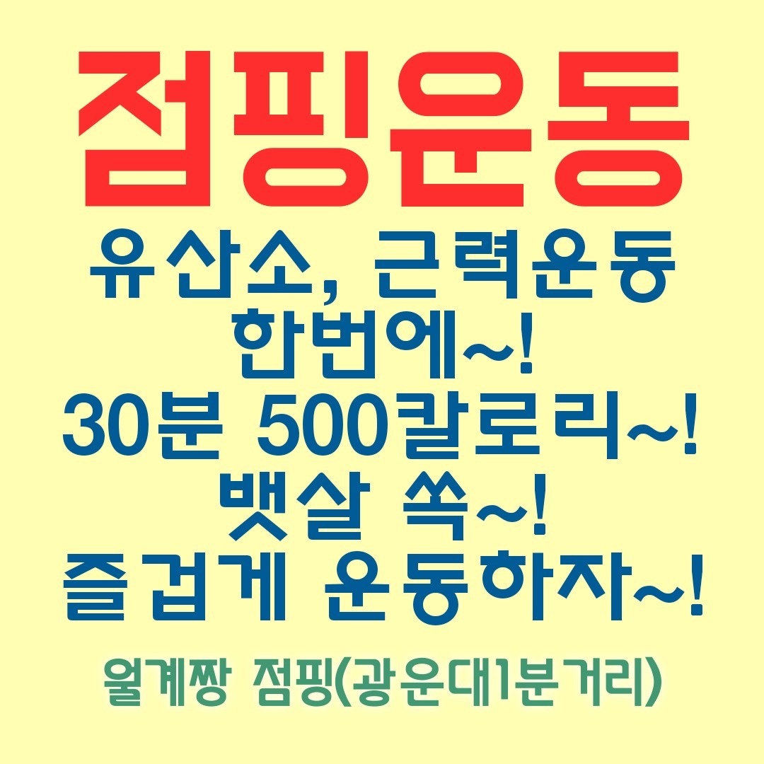 유산소와 근력운동을 한번에~점핑으로 다이어트하자~점핑체험 광운대1분거리 서울특별시 노원구 월계동 비즈프로필