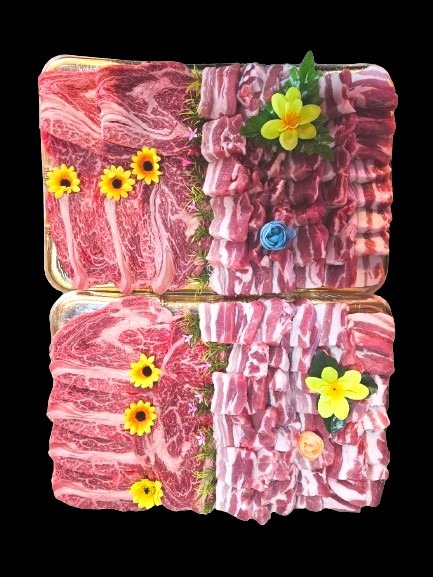 한돈 한우 선물 세트가 있다 돼지 고기 소고기 섞은 선물 세트 수원시 팔달구 우만동 정육점 경기도 수원시 팔달구 우만동
