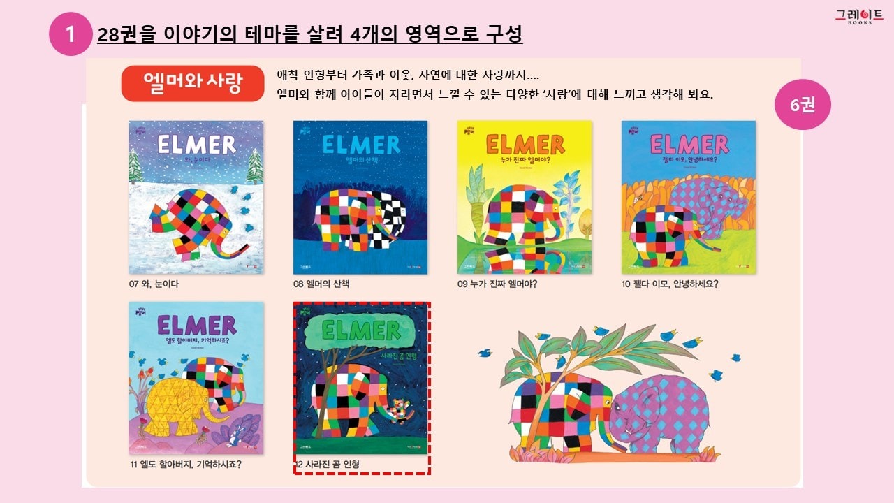 그레이트북스 신간 전세계의 아이들의 마음을 사로잡은 코끼리 엘머 서울특별시 강남구 세곡동 비즈프로필