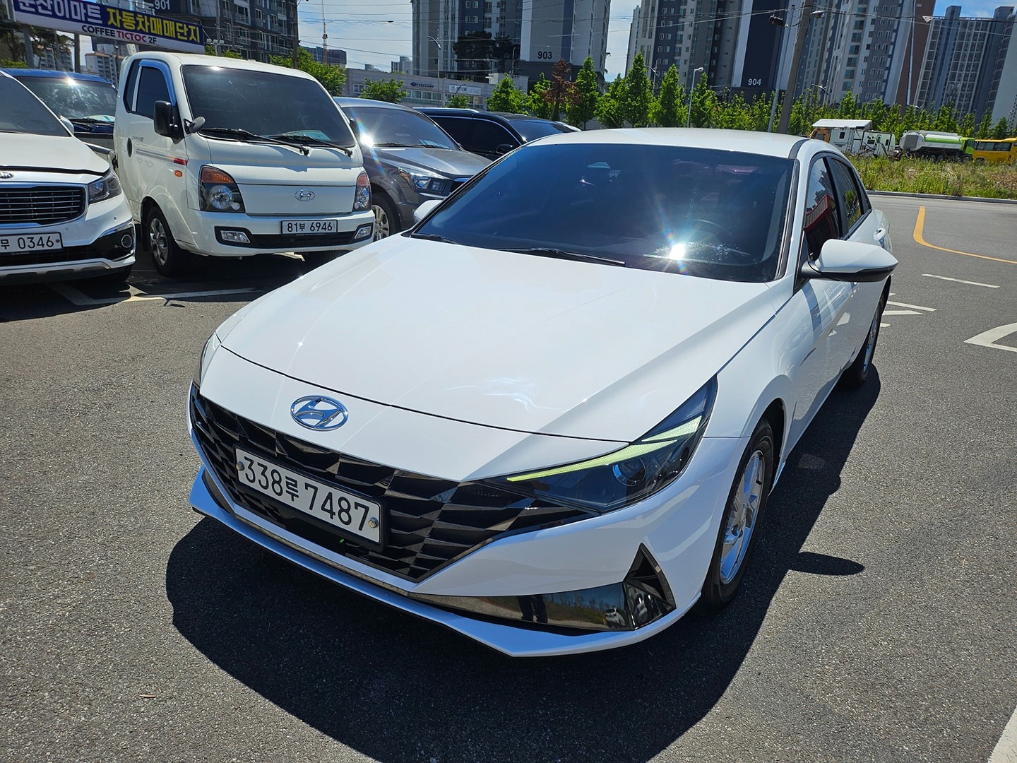 아반테CN7 1.6가솔린 2020년 10만 무사고 흰색 - 전라북도 군산시 경암동 | 비즈프로필