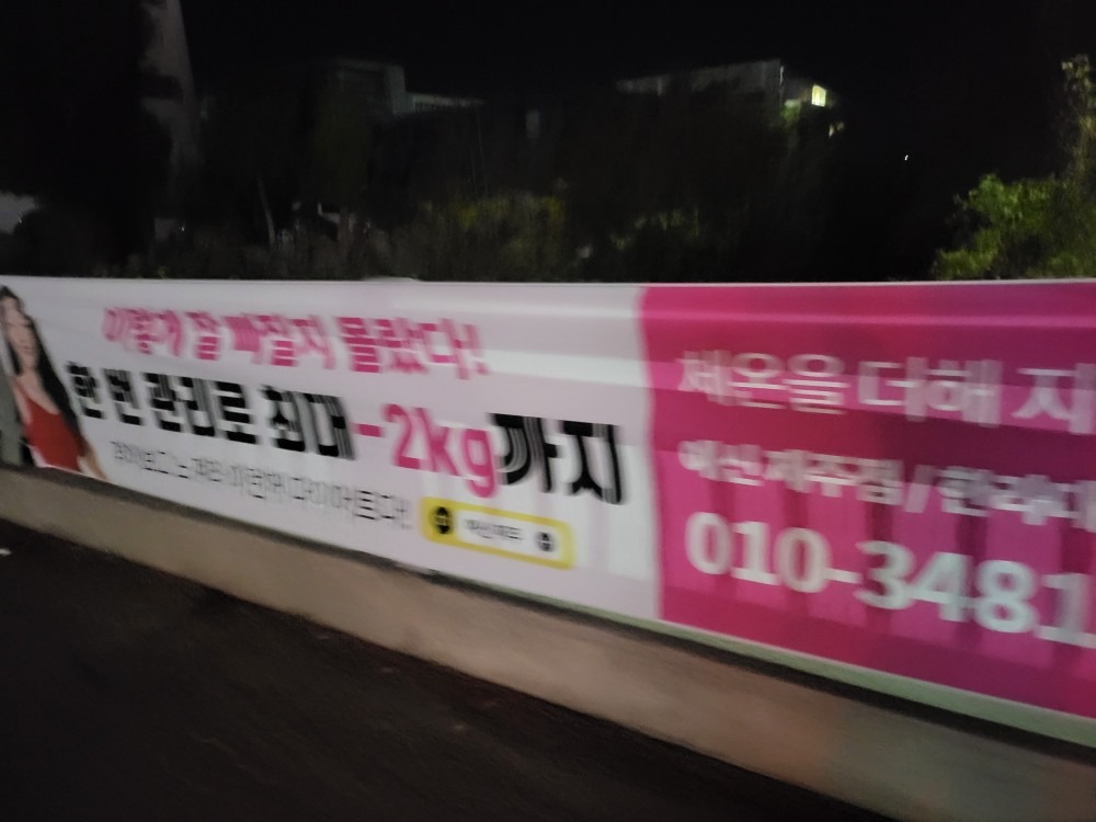예신다이어트 새해맞이 이벤트 현수막 제작 및 설치 작업 대구광역시 달서구 진천동 비즈프로필