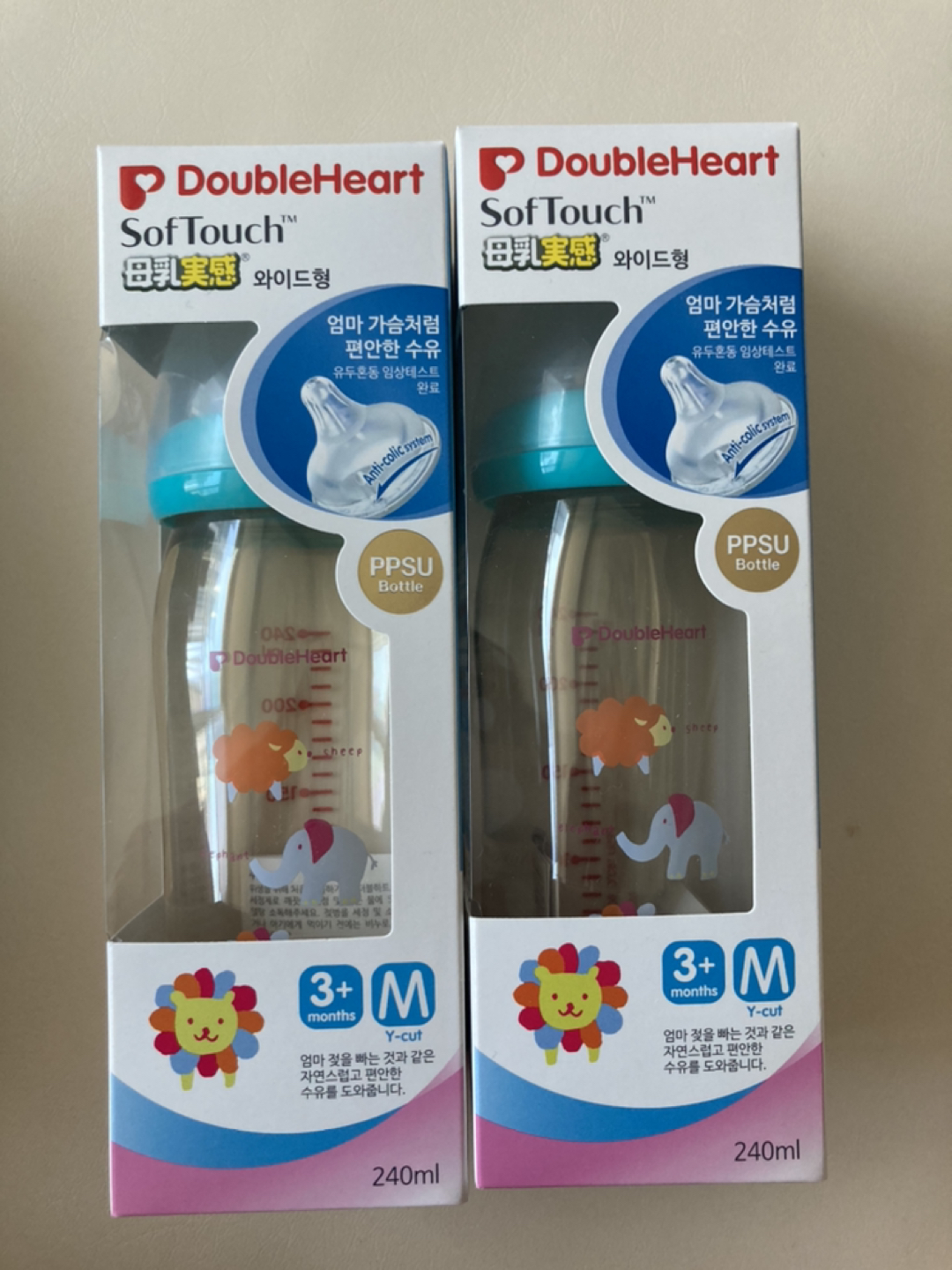 더블하트 애니멀젖병240ml | 당근 중고거래