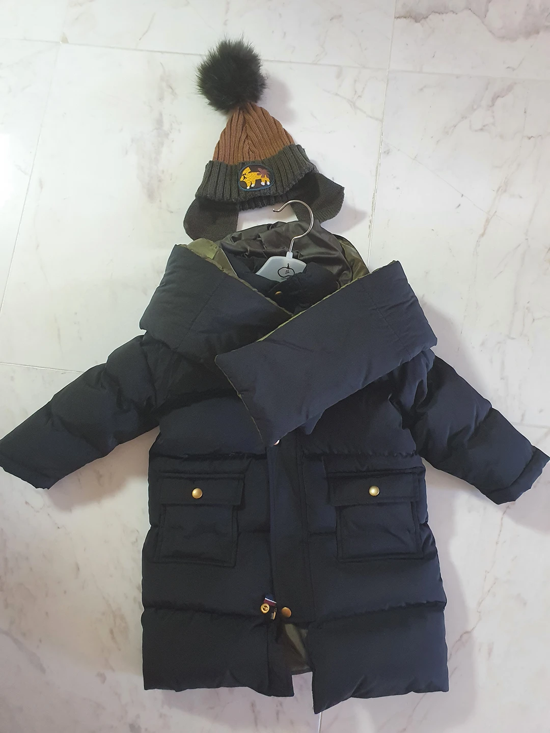 리미떼두두 롱패딩(s) 목도리세... | 당근 중고거래