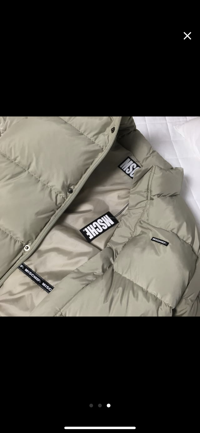 미스치프17fw 숏패딩 카키베이지 | 당근 중고거래