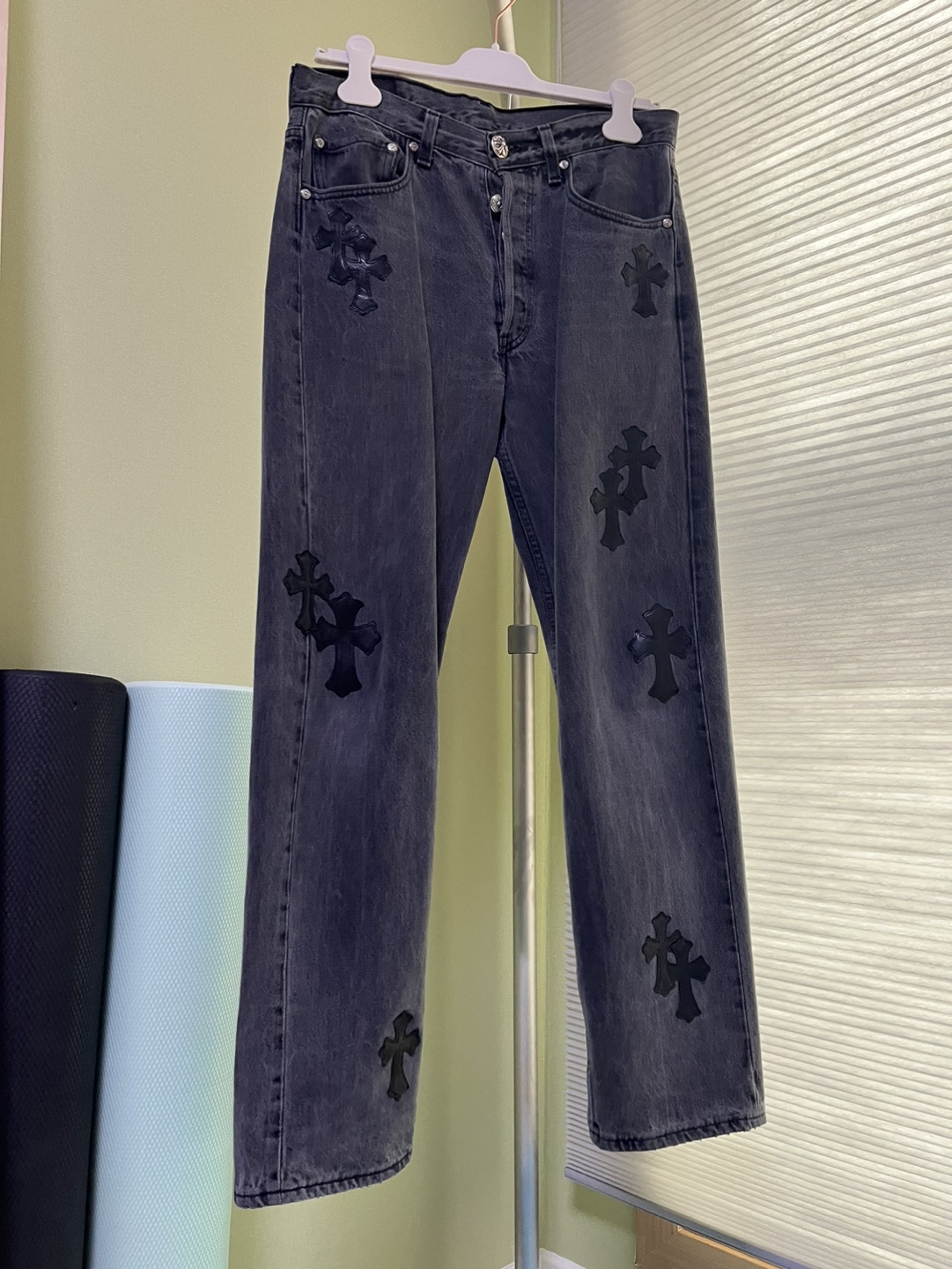 크롬하츠 가죽패치 블랙진 | 당근 중고거래