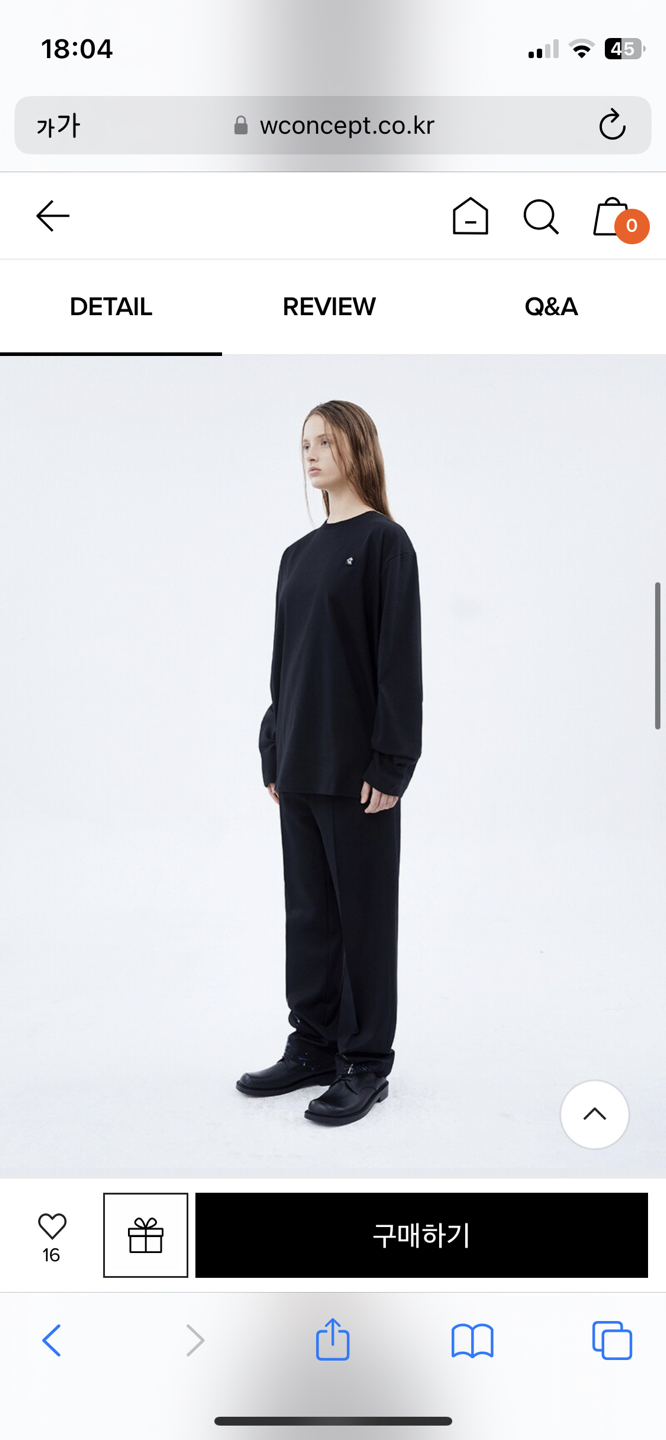 아더에러 21fw 롱슬리브 A1 | 당근 중고거래