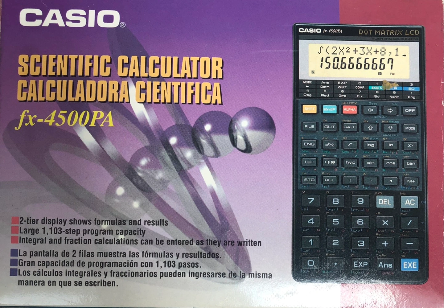 카시오 fx-4500pa 과학측정 컴퓨터 프로그래밍 가능 함수공정시험용 계산기 | 디지털기기 | 당근 중고거래