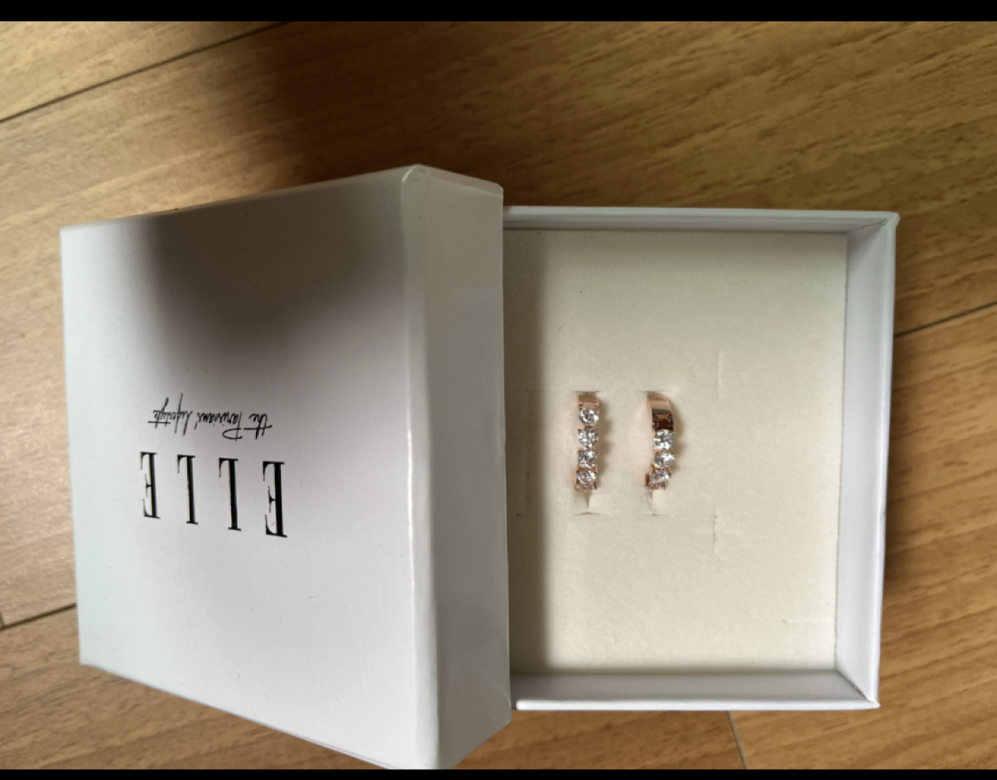 14K 큐빅 라인 원터치 귀걸이... | 당근 중고거래