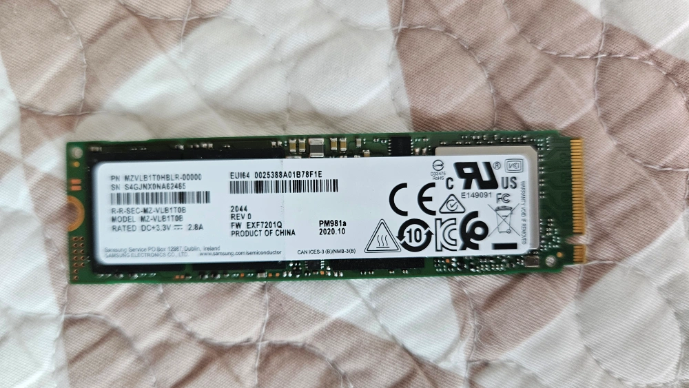 삼성 PM981a NVMe 1T... | 당근 중고거래