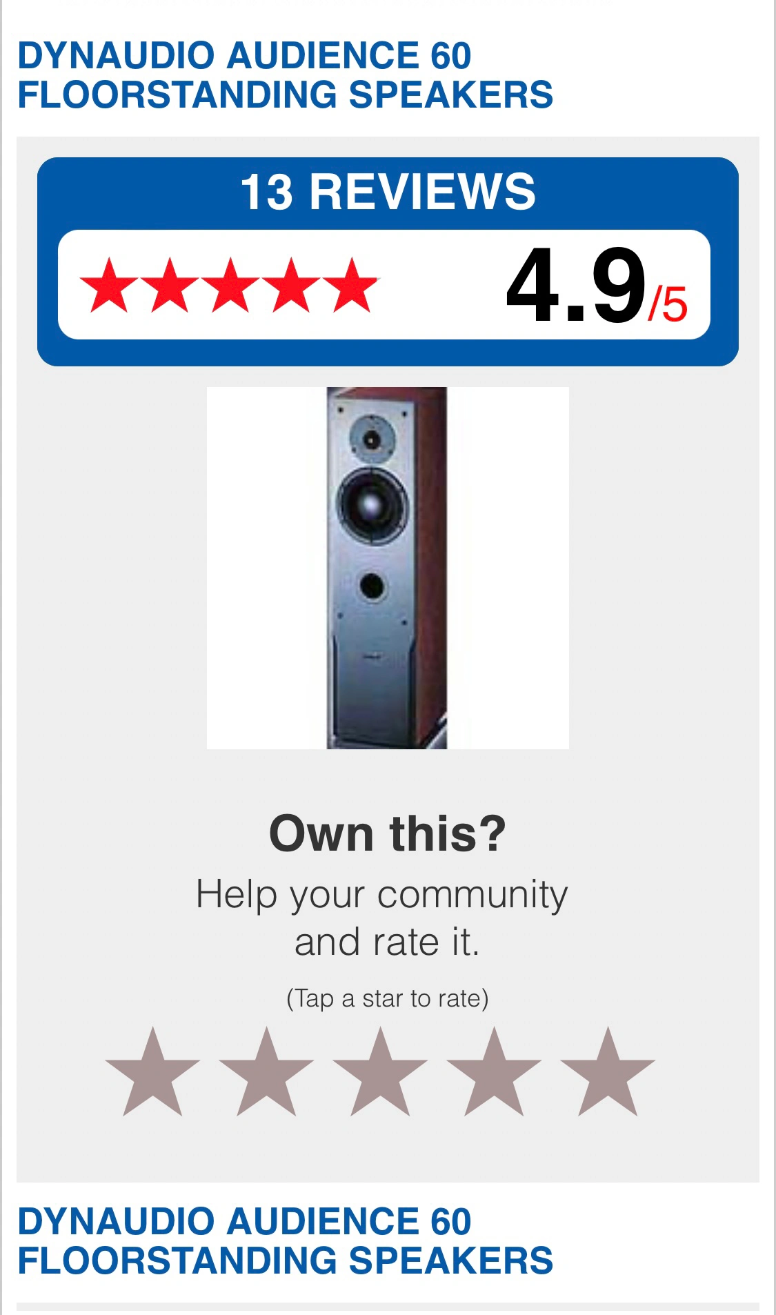 스피커 DYNAUDIO AUDI... | 당근 중고거래