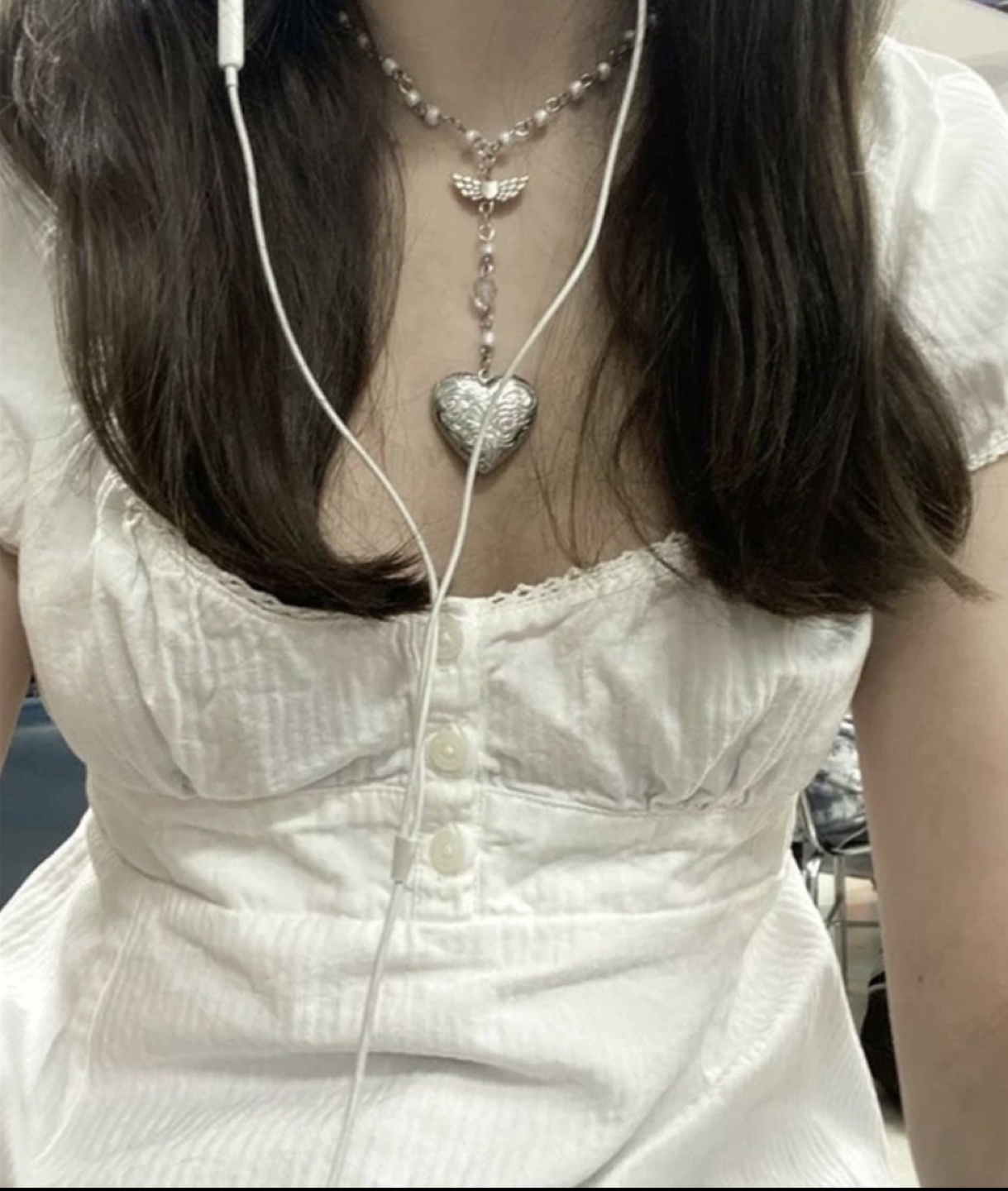 y2k 러플 탑 버튼 크롭 탑 | 당근 중고거래