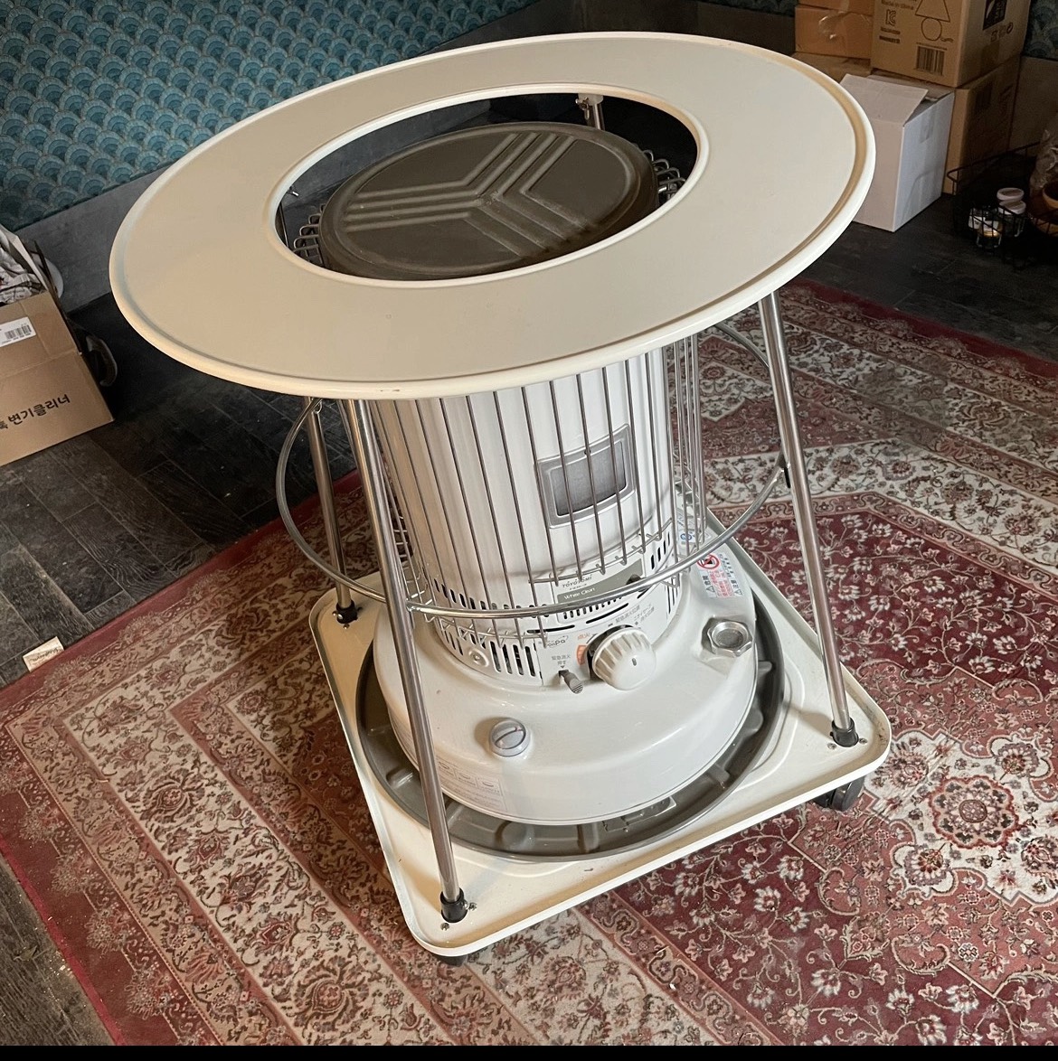 도요토미 옴니230 석유 캠핑 난로 KS-67H + 테이블 (석유통, 자바라) | 스포츠/레저 | 당근 중고거래