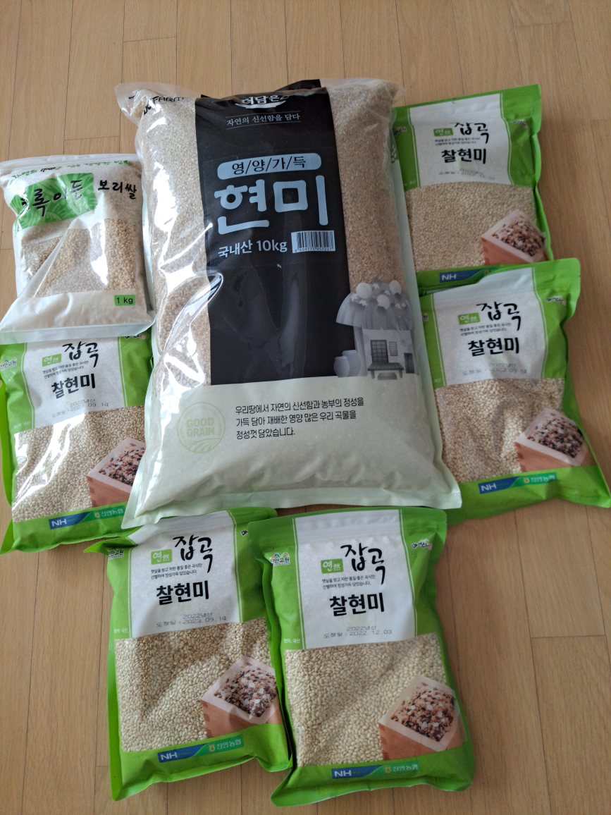 현미쌀 10kg찰현미 5kg보리... | 당근 중고거래