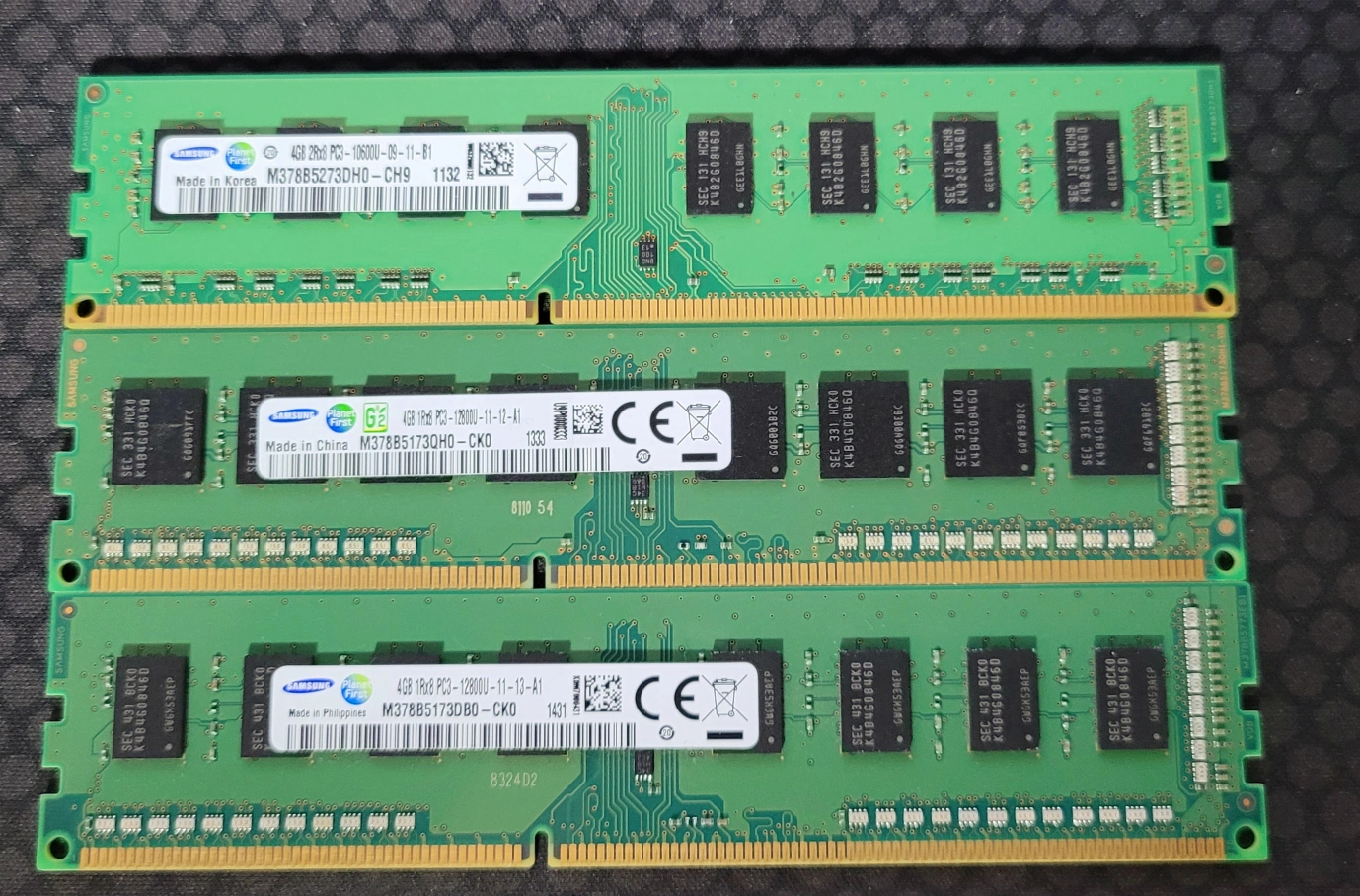 삼성 PC 메모리 pc3 12800 / 컴퓨터 ddr3 /4g x 3ea | 치평동 | 디지털기기 | 당근 중고거래