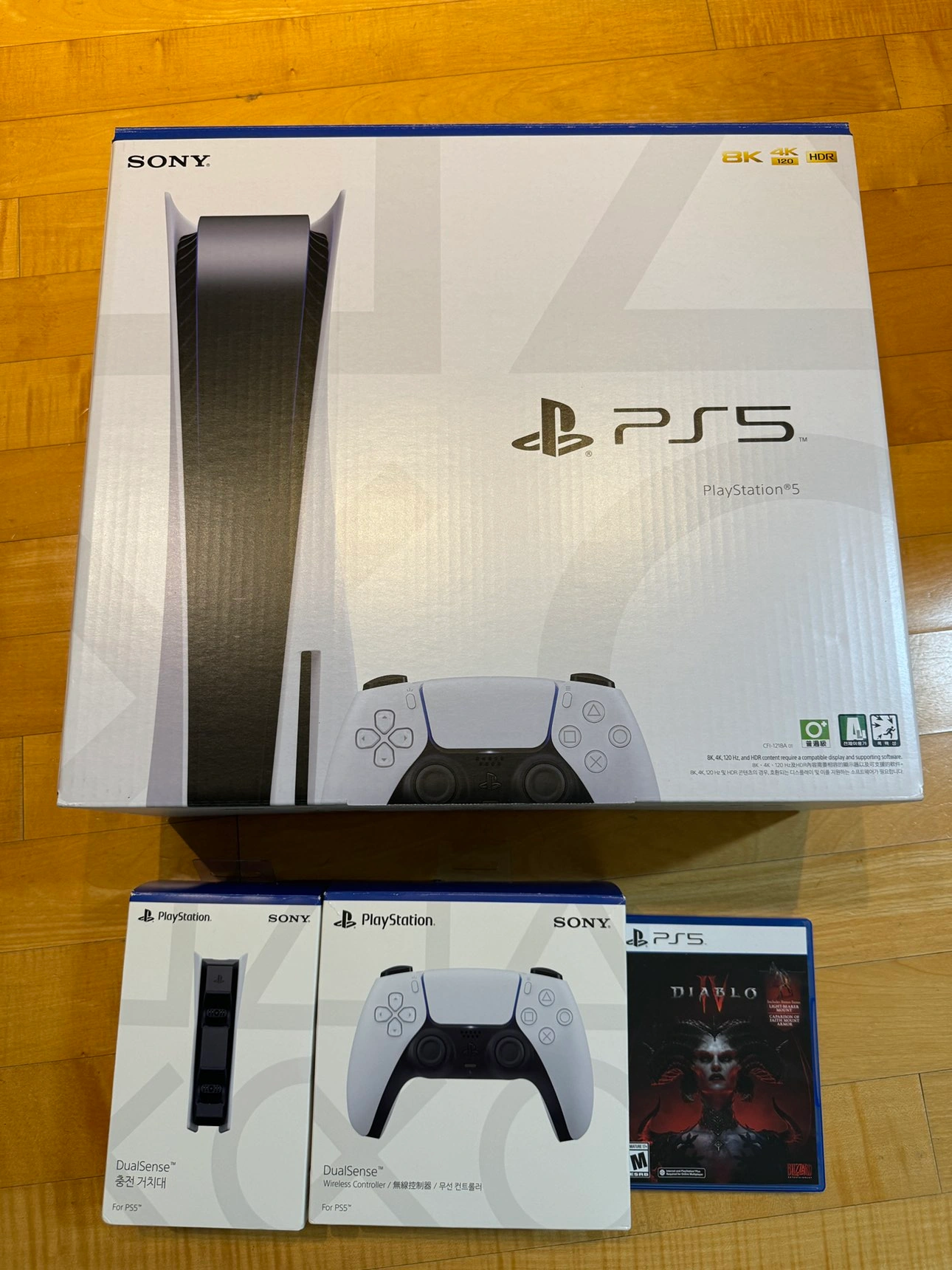 ps5 플스5 디스크에디션 1218A +충전거치대+추가컨트롤러+디아블로4 | 정자동 | 디지털기기 | 당근 중고거래