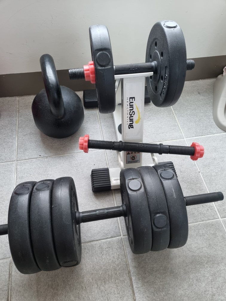 덤벨이랑 케틀벨 24kg 팝니다 | 당근 중고거래