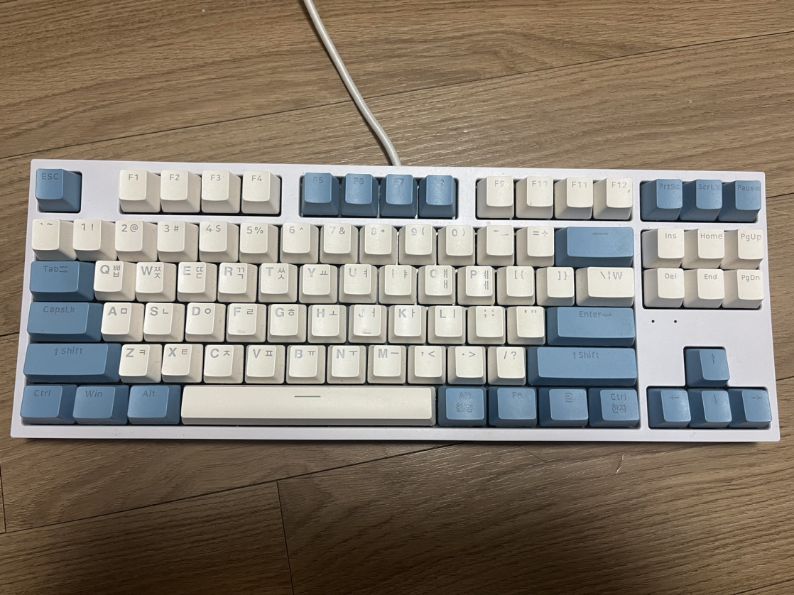 ck87 크림블루 기계식 키보드 황축 | 당근 중고거래