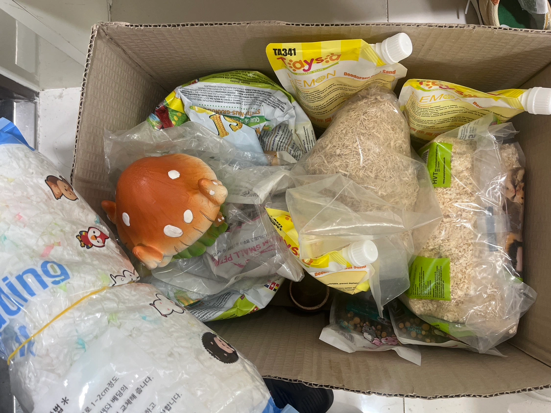 햄스터 베딩 목욕모래 은신처 당근 중고거래