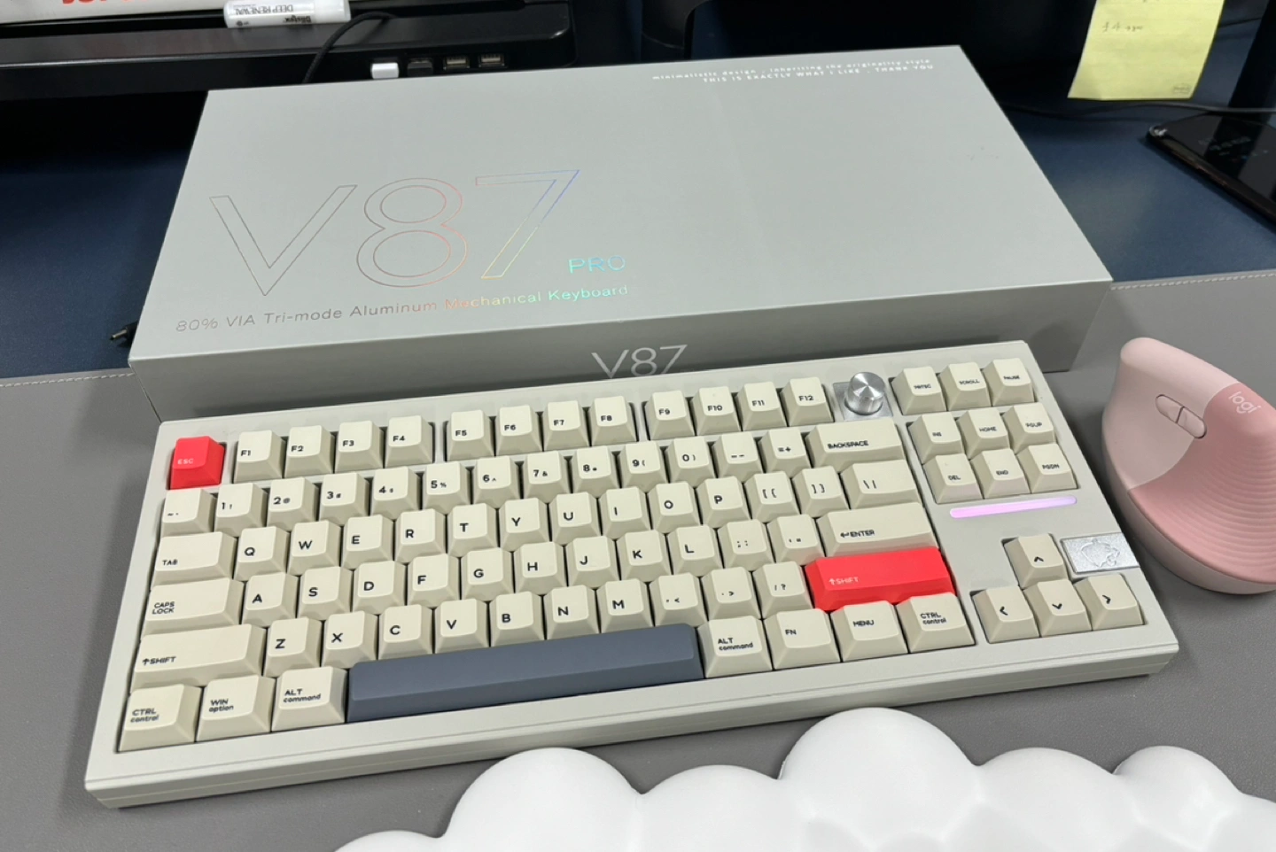 varo V87 pro 정품 텐키리스 키보드 풀박스(풀 알루미늄)