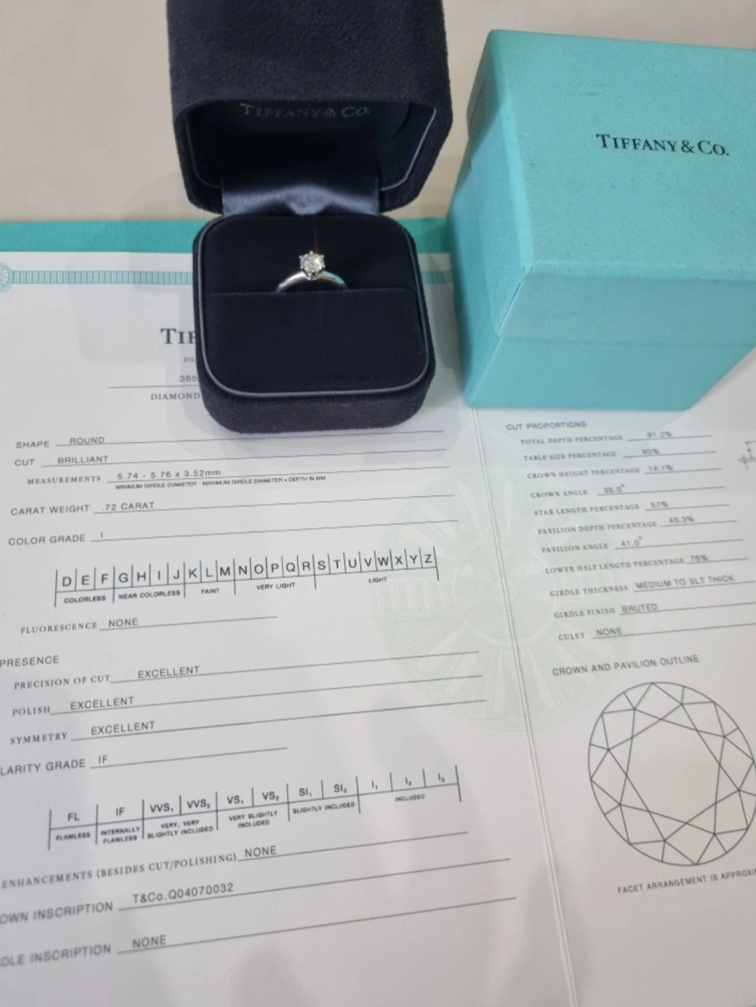 티파니 0.72ct 다이아 반지 | 당근 중고거래