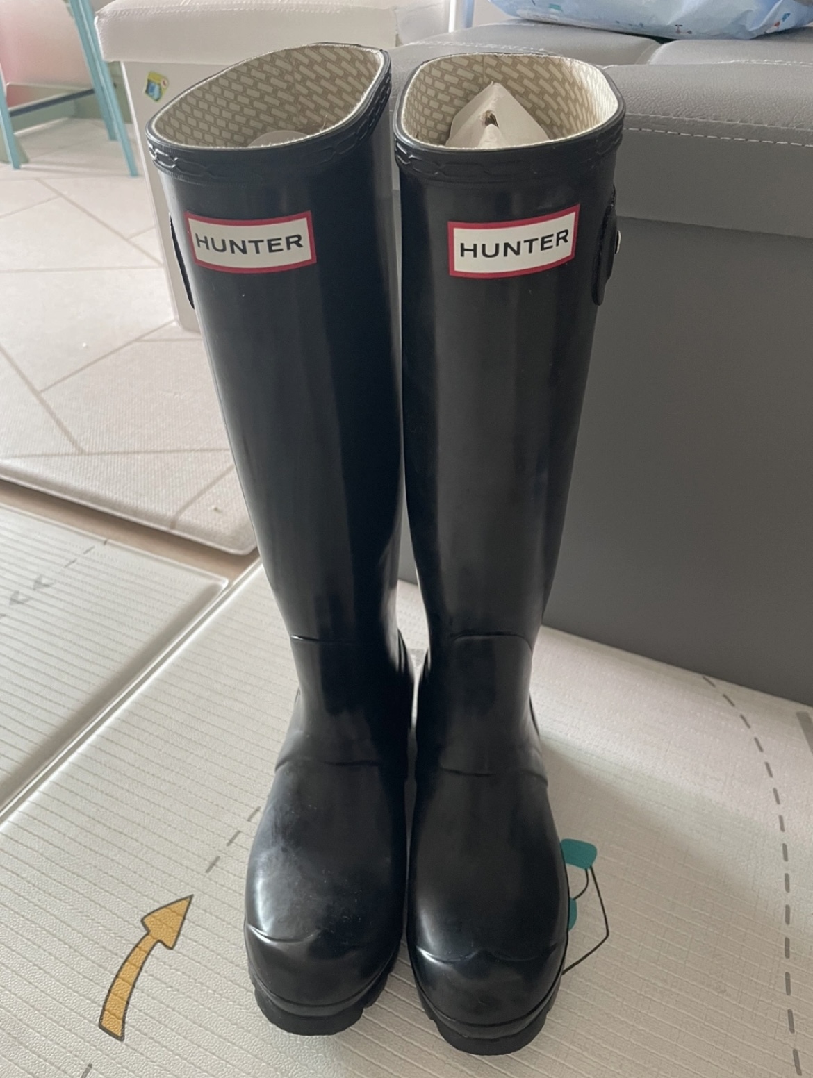 헌터 레인부츠 오리지널 톨 네이비 유광 uk3 (225~230) | 여성잡화 | 당근 중고거래