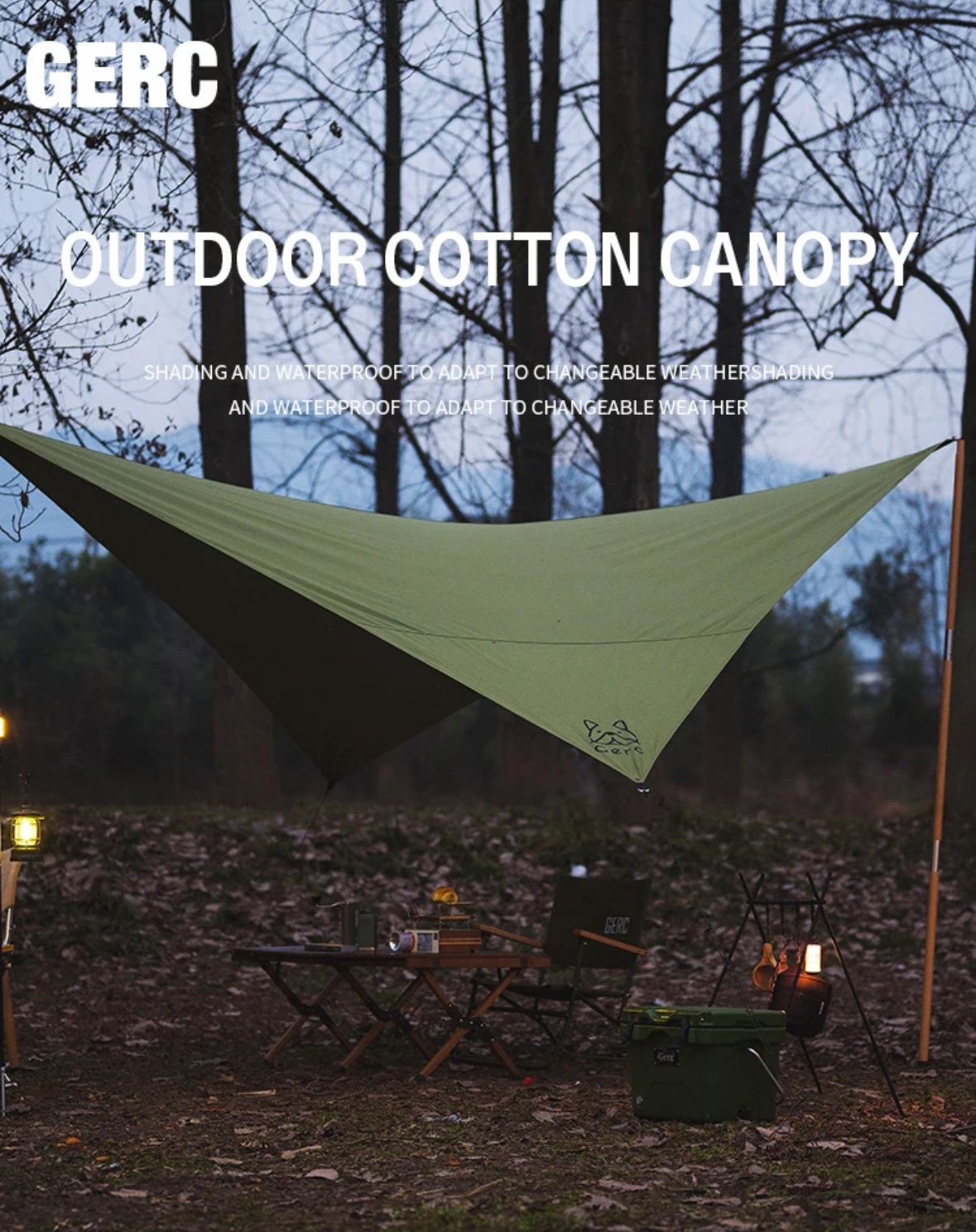 GERC 삼각 윙 면타프 카키 새상품 | 당근 중고거래