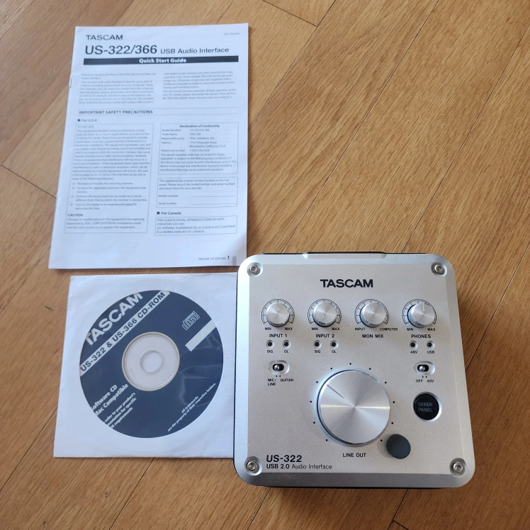 TASCAM US-322 오디오인터페이스 타스캠 | 취미/게임/음반 | 당근 중고거래