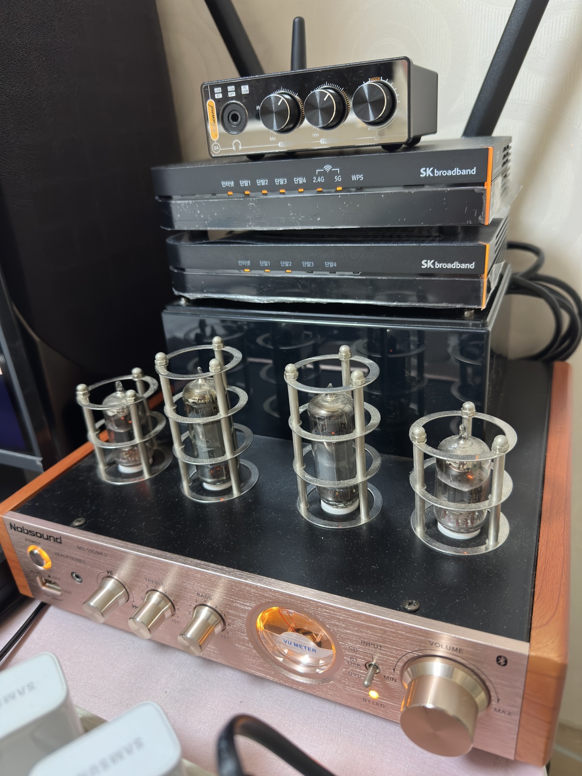 Nobsound 노브사운드 진공관 앰프 MS-10DK II NS-2000 스피커 1조 리모컨 DAC 세트 일괄 | 디지털기기 ...